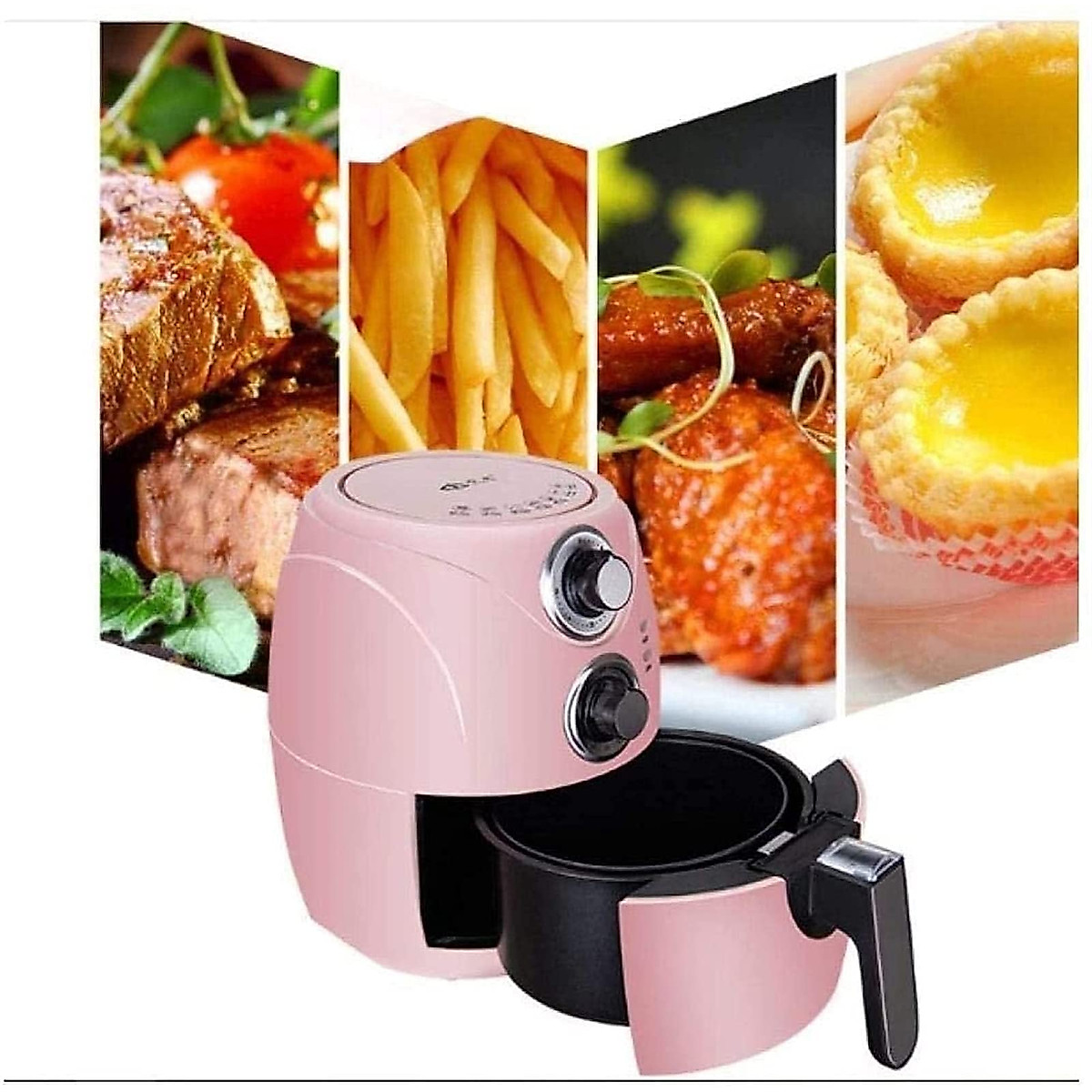 Air Fryer for Home Use 2.5L Modern Simplicity Air Fryer Air Fryer Automatically Fried Chicken Fish and Chips Oven Pink