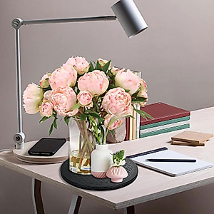 RHBLME 3 Pack Black Lazy Susan, 10 Inch Lazy Susan Non Slip Lazy Susan Turntable for Cabinet, Heavy Duty Lazy Susan for Monitor, Laptop, TV, Potted Plants, Display, etc