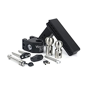 Weigh Safe Adjustable Trailer Hitch Ball Mount - 8" Drop Hitch for 2.5" Receiver w/ 2 pc Keyed Alike Lock Set, Premium Steel Trailer Tow Hitch w/Built in Weight Scale for Anti Sway, 22,000 lbs GTW
