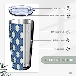 Yaxongx 20oz Tumbler Unique Geometric Double Wall Vacuum Insulated Coffee Mug with Lid and Metal Straw Brush Reusable Stainless Steel Water Bottle Travel Cup Gifts for Car Ice Drinks Hot Beverage