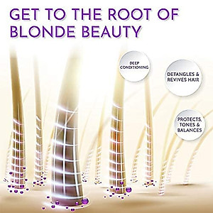 Artnaturals Purple Hair Mask for Blonde, Silver & Platinum Hair - Removes Yellow Brassy Color, Repairs Dry & Bleached Hair - Deep Conditioning Treatment Hair Moisturizer - Sulfate Free (8 Oz/226g)