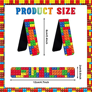 32 Pcs Magnetic Bookmark, Funny Building Block Magnetic Bookmark for Kids, Boys Brick Page Book Marker Clip for Teacher, Double Sided Book Accessories Bookmarks for Book Lovers