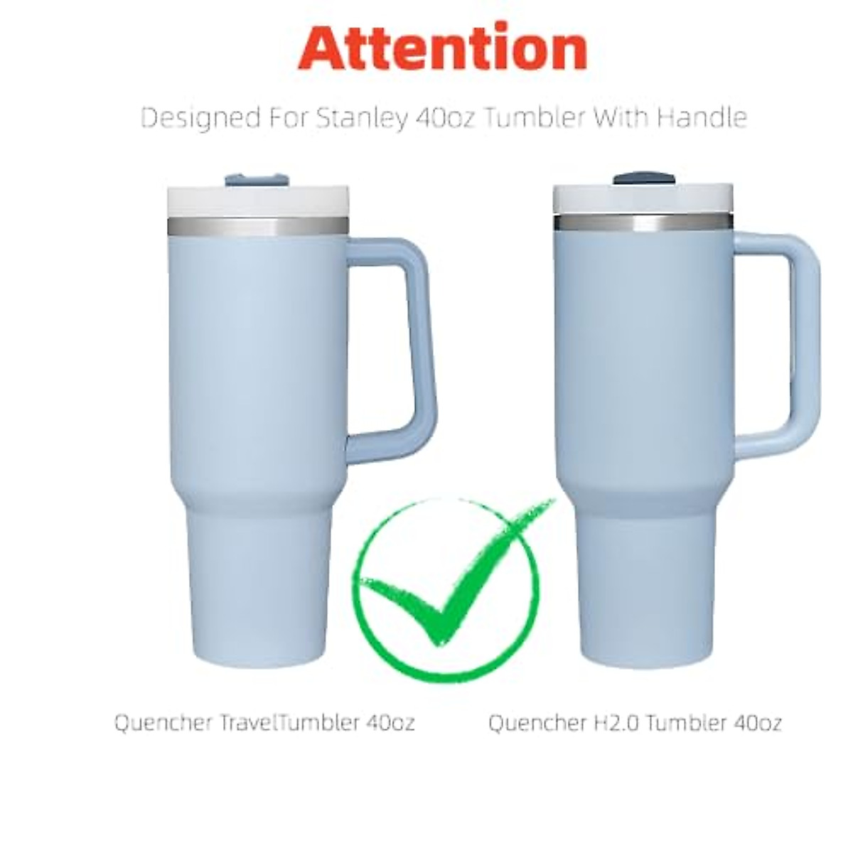 Snack Ring for Stanley Cup 40 oz with Handle, Snack Container for Stanley Tumbler 40 oz, 3 Compartment Reusable Snack Platters for Stanley Quencher Adventure