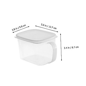 IMIKEYA Airtight Food Storage Container Handles 2-piece Set Home Food Containers Dry Food Can Kitchen Snack Box Plastic