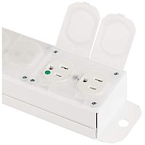 Leviton 5306M-1N7 Medical Grade Power Strip, 15-Amp, 125-volt, 6-Outlets, 7-Feet Cord Length