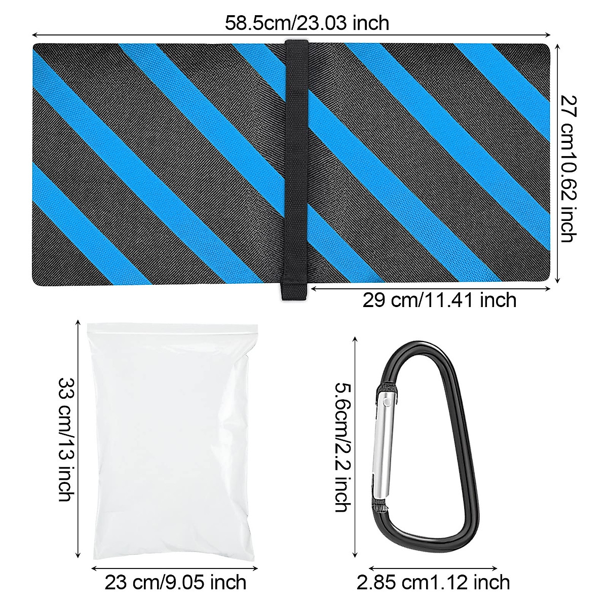 12 Packs Photography Weight Bags Photo Studio Filled Weight Bag Empty Heavy Sandbag Set for Photography Tripod Stand Light Stand Sports Outdoor Photo Video Studio Boom Brackets (Blue, Black)