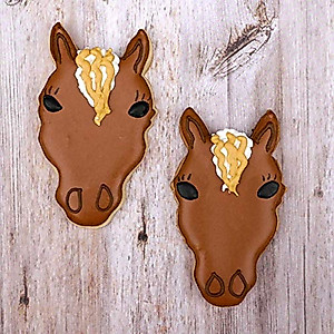 Horse Head Farm Animal Cookie Cutter, Premium Food-Grade Stainless Steel, Dishwasher Safe (Horse Head)