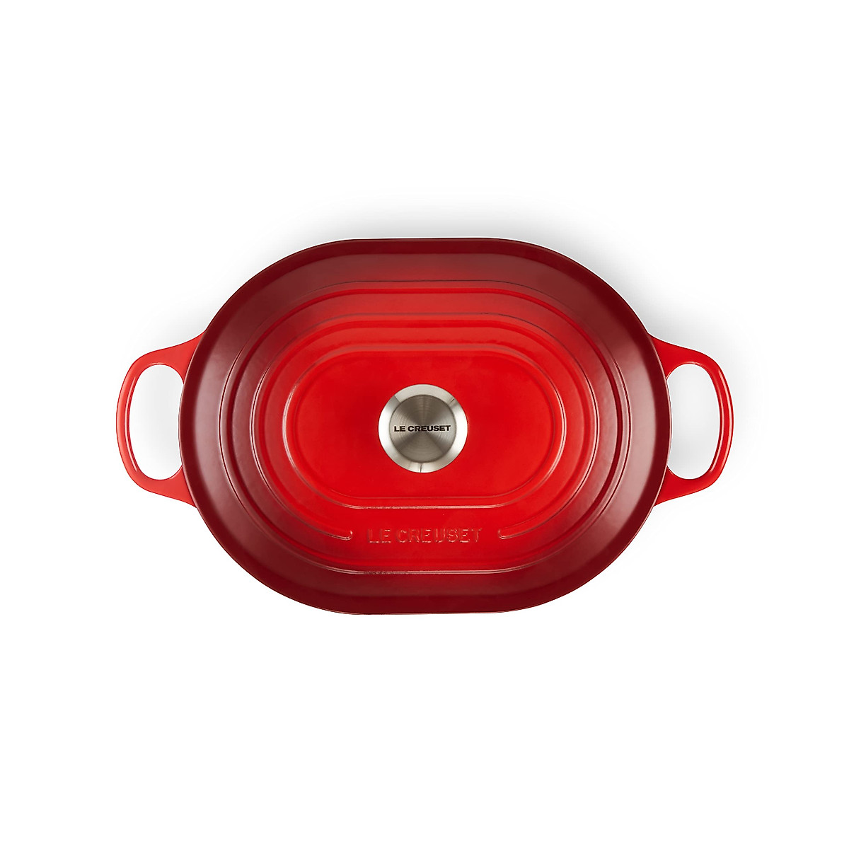 Le Creuset Enameled Cast Iron Signature Oval Casserole, 3.75 qt., Cerise