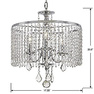 Home Decorators Collection 3 Light Polished Chrome Chandelier with K9 Crystal Dangles Model 1001789669