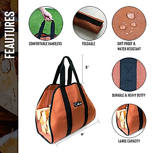 ANEWNICE NOVIIML ge AOLDHYY OOD Carrier Heavy Duty Firewood Holder Utility Garden Sculpture Outdoor Decoration