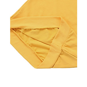 SweatyRocks Sweatshirt Women Pink Alien Patch Drop Shoulder Long Sleeve Shirt (Medium, Gold)