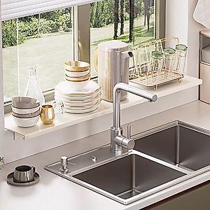 Vilemoon Carbon Steel Window Sill Extender Plate, Storage Shelf, Window Plant Shelves, Countertop Extension Board with Magnetic Base for Kitchen Organization Storage (40x15cm/15.8x5.9in)