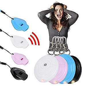 DAZqqc LED Light Remote Sound Control Lost Key Finder Whistle Sound Flashing Beeping Key Locator Keychain (D, one size)