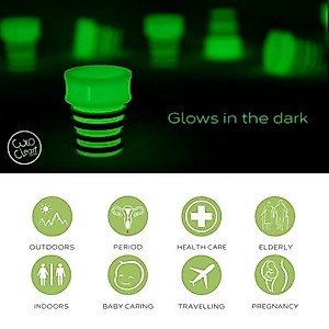 CuloClean Portable Bidet for Toilet or Travel. Peri Bottle for Men and Women. Handheld Spray. Bath Essentials (Glow in The Dark)