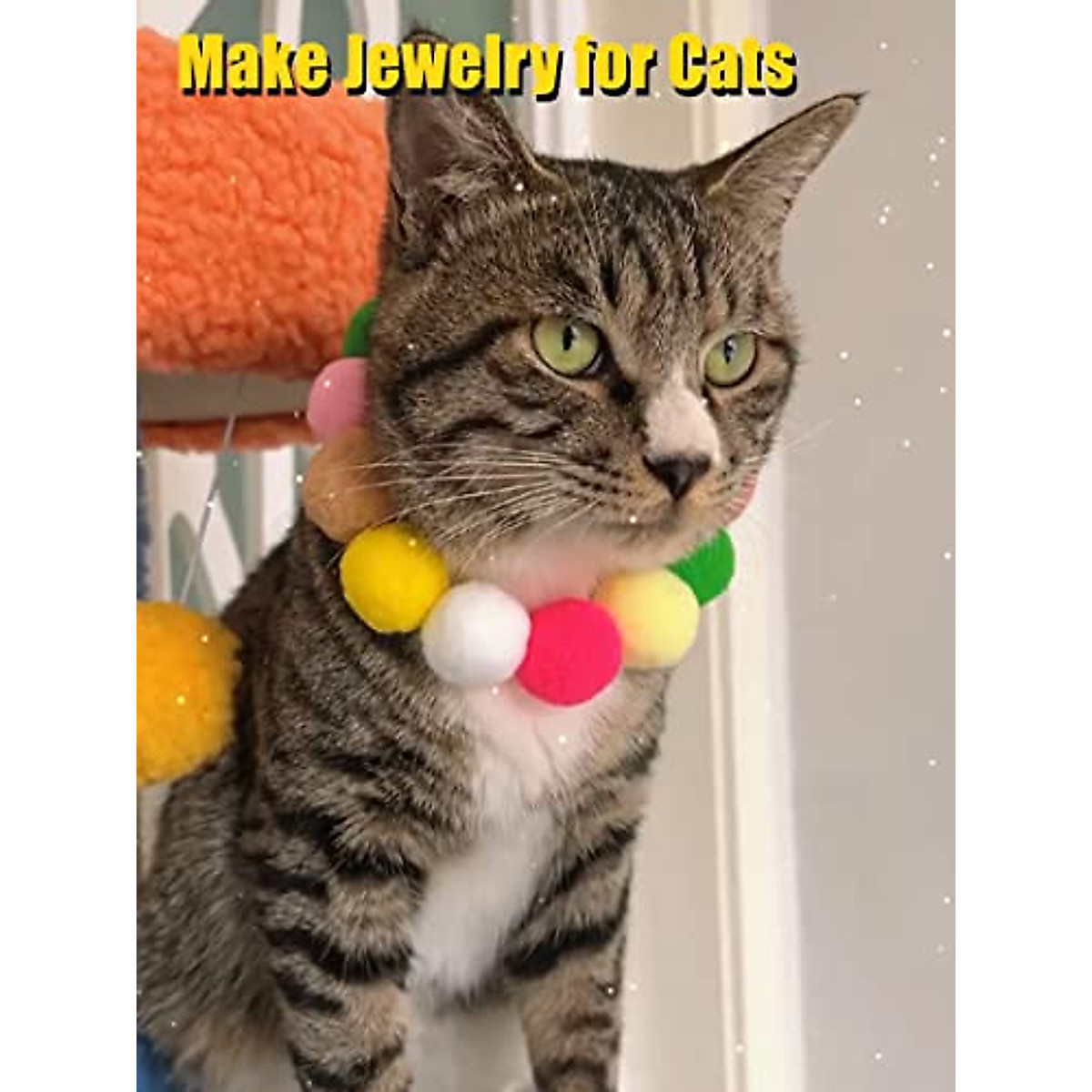 HEUHAI Cat Balls, 40 Pack 1.25 Inches 10 Colors, Soft and Non-Fading Cat Toy Balls, Cats, Ferrets, for Small and Medium Breed Sizes