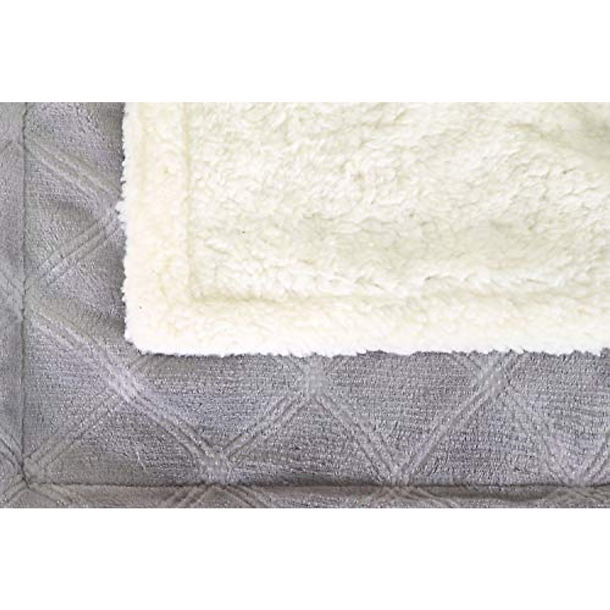 Sherpa Fleece Baby Blanket Reversible - Breathable Microfiber Plush Receiving Blanket- Great Throw Blanket for Cribs, Strollers, Baby Car Seat Travel, Indoor & Outdoor Use - 30” x 40”