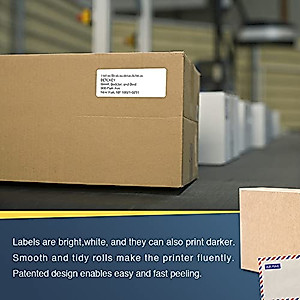 BETCKEY - Compatible Large Address Labels Replacement for Brother DK-1208 (1.4" x 3.5"), Use with Brother QL Label Printers [6 Rolls + 1 Reusable Cartridge]