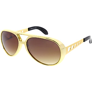zeroUV Classic TCB Elvis Celebrity Style Aviator Sunglasses