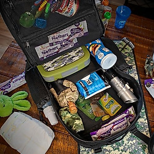 ActiveDoodie Dad Gear - Dad Diaper Bag for Men with Waterproof Changing Pad, Removable Dad Patches, Mens Diaper Bag, Black