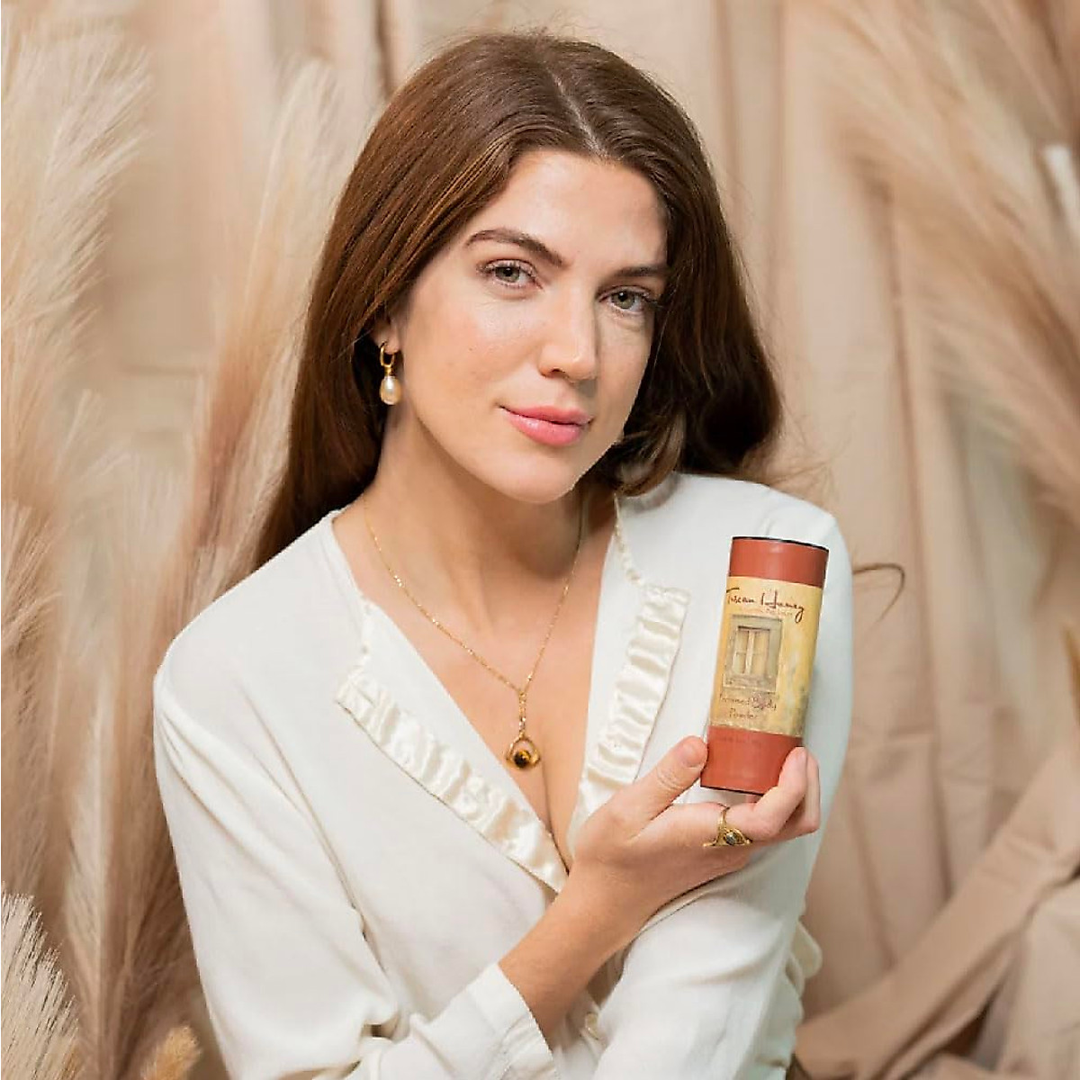 Tuscan Honey Scented Talc-Free Body Powder, Perfumed Dusting Powder, Camille Beckman, 3 Ounce