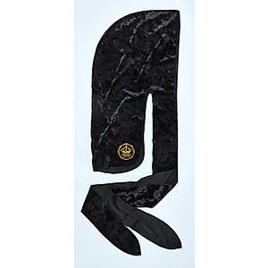 KISS RED Premium Bow Wow X Power Wave Crushed Velvet Durag (Black)