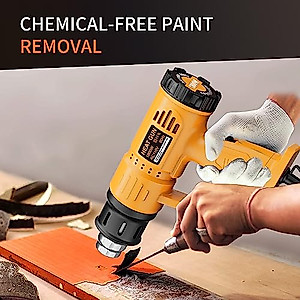 Heat Gun, TGK® HG5100 Dual Temperature Hot air Gun, High And Low Temperature Settings 1112℉/662℉ with Overload Protection, 4 Nozzle Attachments for Crafts, Shrink Wrapping/Tubing/PVC, Paint Removing