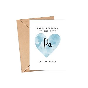 MoltDesigns Happy Birthday To The Best Pa In The World Card - Pa Birthday Card - Pa Card - Father's Day Gift - Happy Birthday Card