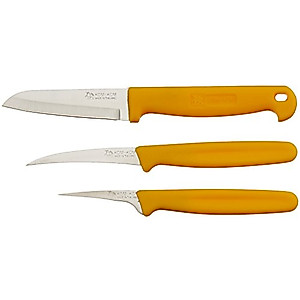 Kom Kom Fruit and Vegetable Carving Knives Set C, Yellow, 11 x 1 x 5 inches