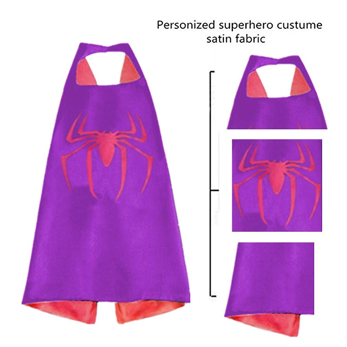 BOMLY Superhero Capes for Kids, Dress up Costumes-Satin Cape and Felt Mask with Bracelet
