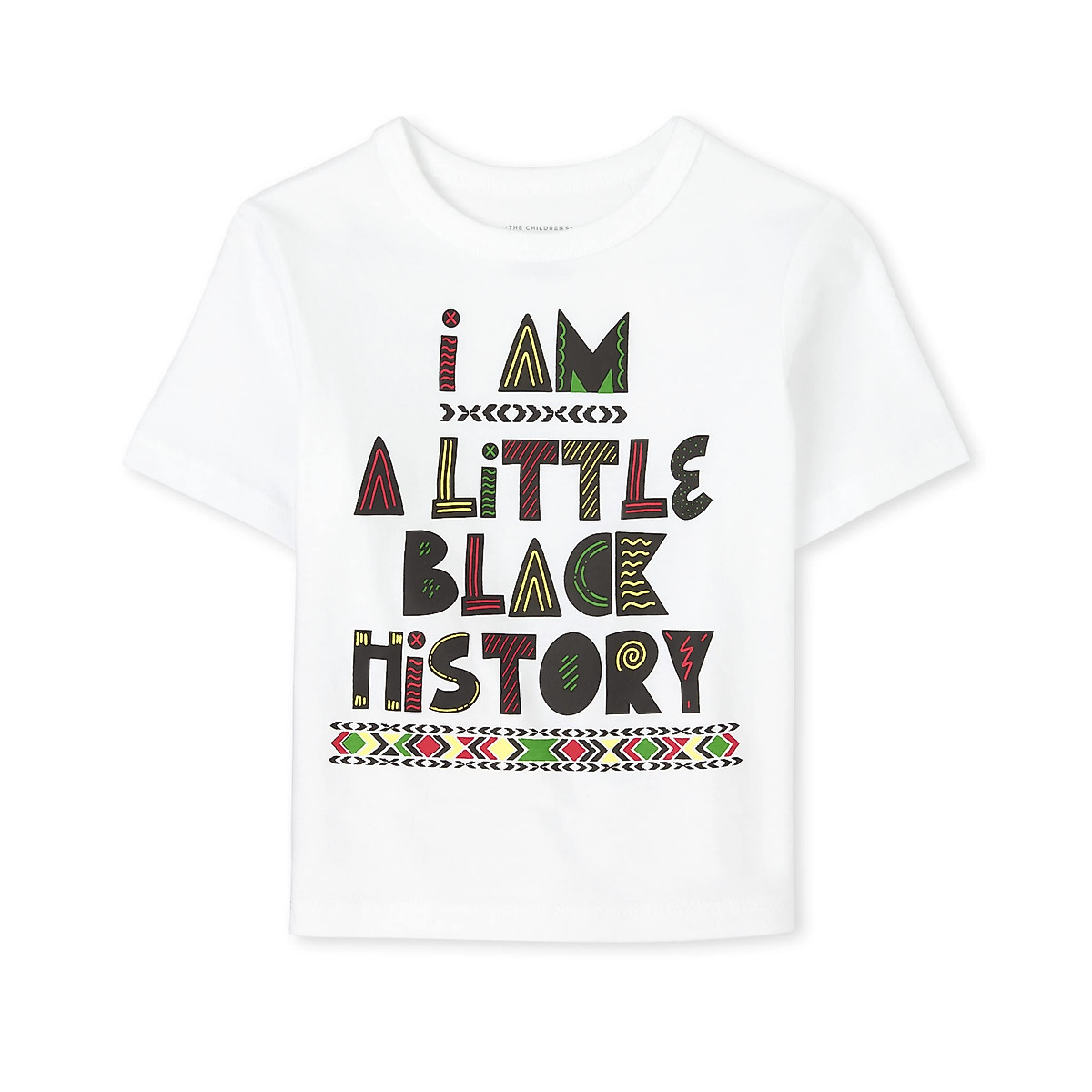The Children's Place Baby and Toddler Short Sleeve Graphic T-Shirt, Black History Single