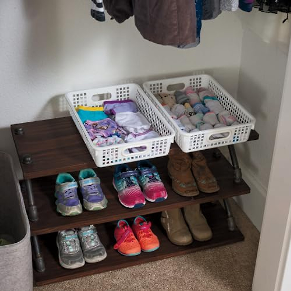 Really Good Stuff Plastic Desktop Paper Storage Baskets for Classroom or Home Use – Mesh Bins, 14.25” x 10” – (Set of 4), School Organization Supplies