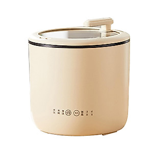 Mini Rice Steamer 220V Dorm Cn Maker Low Power Smart Cooker Student Pot Porridge Cooker Household Congee Rice Cooker for Oven Cooker Rice Cookers (Beige)