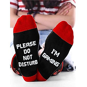 Novelty Funny Xmas Gift Socks Gaming Socks Christmas Stocking Stuffers White Elephant Gifts For Men Kids Gamer