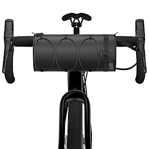 SHINEHOME Bike Handlebar Bag Bike Bags for Bicycles Bike Frame Bag Scooter Bag Bike Storage Bag With Waterproof Zipper Large Capacity Shoulder Bag for Mountain Road Bike Accessories (Black)
