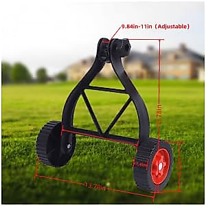 CNImpetus Adjustable String Trimmer Support Wheel for Weed Trimmer, Walk Behind Brush Cutter,Universal Support Auxiliary Wheels Weed Eater Attachments for Weedeaters Weed Trimmer Grass Cutter Holder