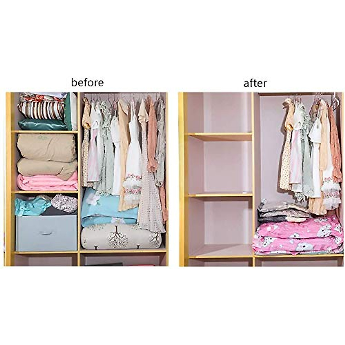 Vacuum Storage Bags Set Space Saver Bag With Pump Vacuum Sealer Bags Jumbo Large Medium Small Set (Color : Red)