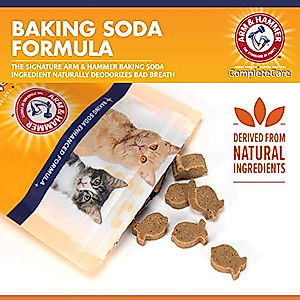 Arm & Hammer For Pets Complete Care Cat Dental Mints, 40 Count | Chicken Flavored Cat Dental Treats for Fresh Breath and Tartar Control | Baking Soda Enhanced Formula with Natural Ingredients