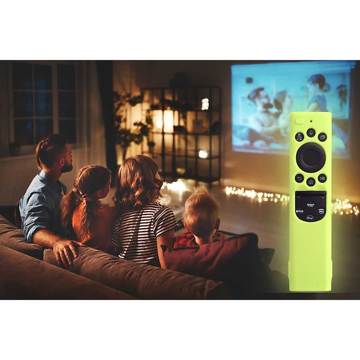 Silicone Case for Samsung BN59-01385 BN59-01386 TM2280E BN59-01391 Silicone Cover for Samsung Smart TV Solar Cell Remote Control 2022 Silicone Remote Control Sleeve（Glow green）