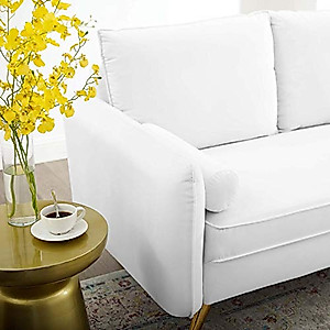 Modway Revive Performance Velvet Loveseat, White