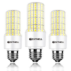 TEXTHELL Led Light Bulb Equivalent 250w 3750 Lumen 5000K Cool Daylight White 30W Non-dimmable Waterproof Corn Bulb E26/E27 Medium Base for Outdoor Indoor Garage Workshop Backyard Pack of 3