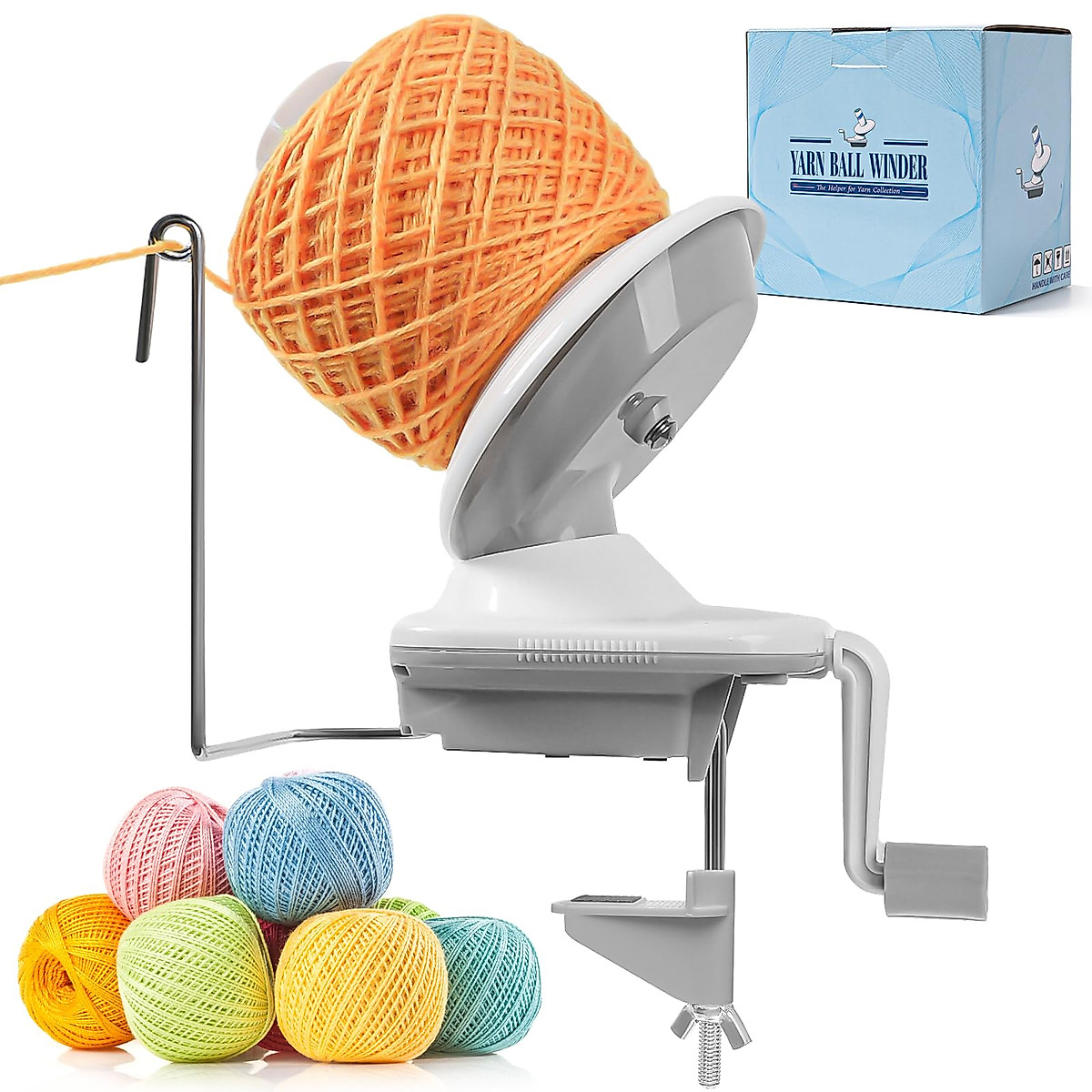 SPEENSUN Yarn Winder, Yarn Ball Winder, Easy-to-Install Efficiently Yarn Cake Winder Make Neat 3.5 oz Yarn Cake with Lower Noise, Yarn Winder for Crocheting for Crochet and Knitting Enthusiasts