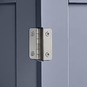 Yaheetech Bathroom Floor Cabinet, Freestanding Storage Oragnizer Unit Kitchen Cupboard W/ 4 Drawers & Adjustable Shelves, Using for Living Room/Kitchen/Bathroom, Gray