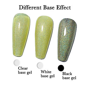 COSMOO Holographic Gel Nail Polish, Holo Nail Polish with Shiny Shimmer Laser Effect (Holo-012)