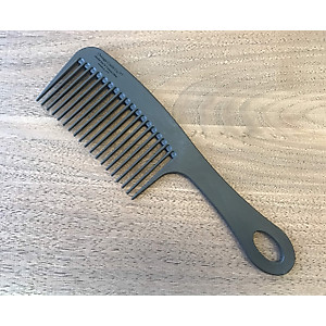 Chicago Comb Model 8 Carbon Fiber, Made in USA, Anti-static, Detangling & Shower comb, adds Lift & Volume, 8.5 inches (21.5 cm) long