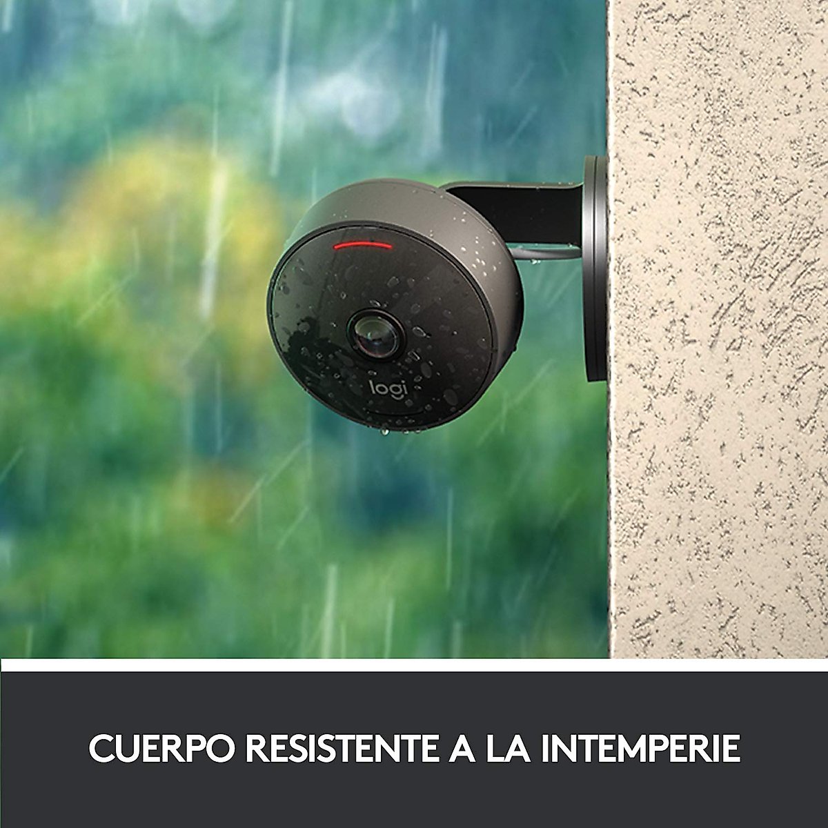 Logitech Circle View Weatherproof Wired Home Security Camera with Logitech TrueView Video, 180° Wide Angle, 1080p HD, Night Vision, 2-Way Audio, Tilt Encrypted, Apple HomeKit Secure Video (Renewed)