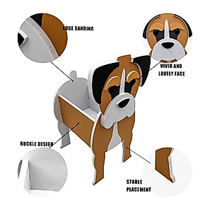 VanFty Dog Planter Boxer Shape Animal Flower Pot Large Dog planters Outdoor Decorations Lovely Gift Desk Storage Box Flowerpot Plant Container Frame for Indoor and Outdoor use