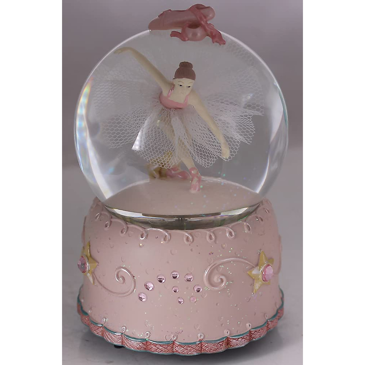 Singeek Swan Lake Music Box Ballerina Color Changing Lights Handpainted Dancing Ballerina Snow Globe Ballet Recital Gifts for Girls, Daughter, Granddaughter