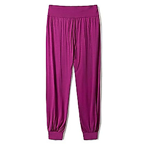 AvaCostume Womens Modal Cotton Soft Yoga Sports Dance Harem Pants, XL, Fuchsia