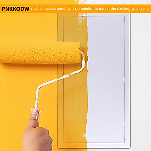 PNKKODW Plumbing Access Panel for Drywall 14 x 29 Inch Plastic Access Door Removable Wall Access Panel Ceiling Reinforced Hinged Durable White
