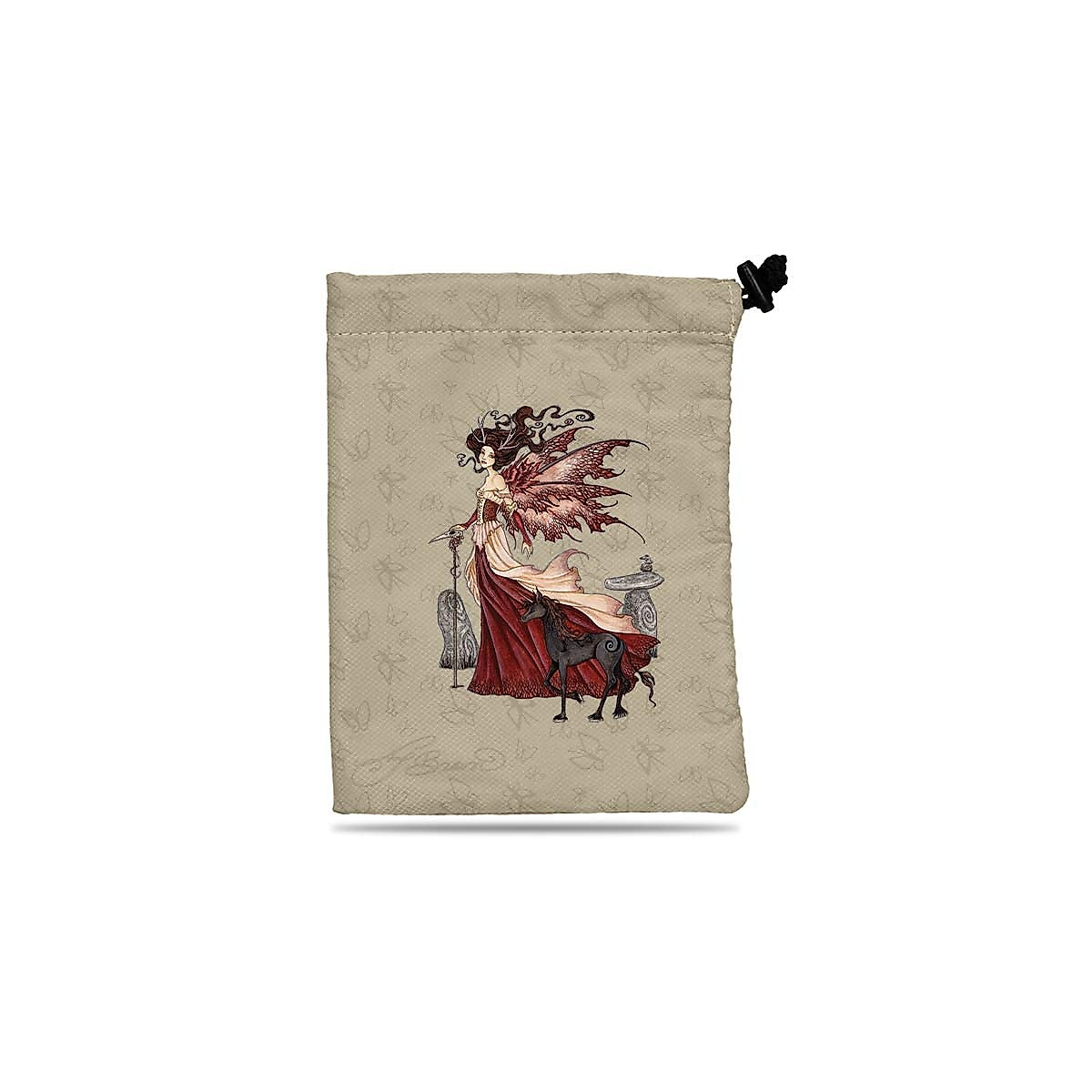 Ultra PRO - Amy Brown Red Queen Treasure Nest, Perfect As a Dice Pouch, Dice Bag Perfect for On The Go, Store Up to 100 Gaming Dice and RPG Game Accessories